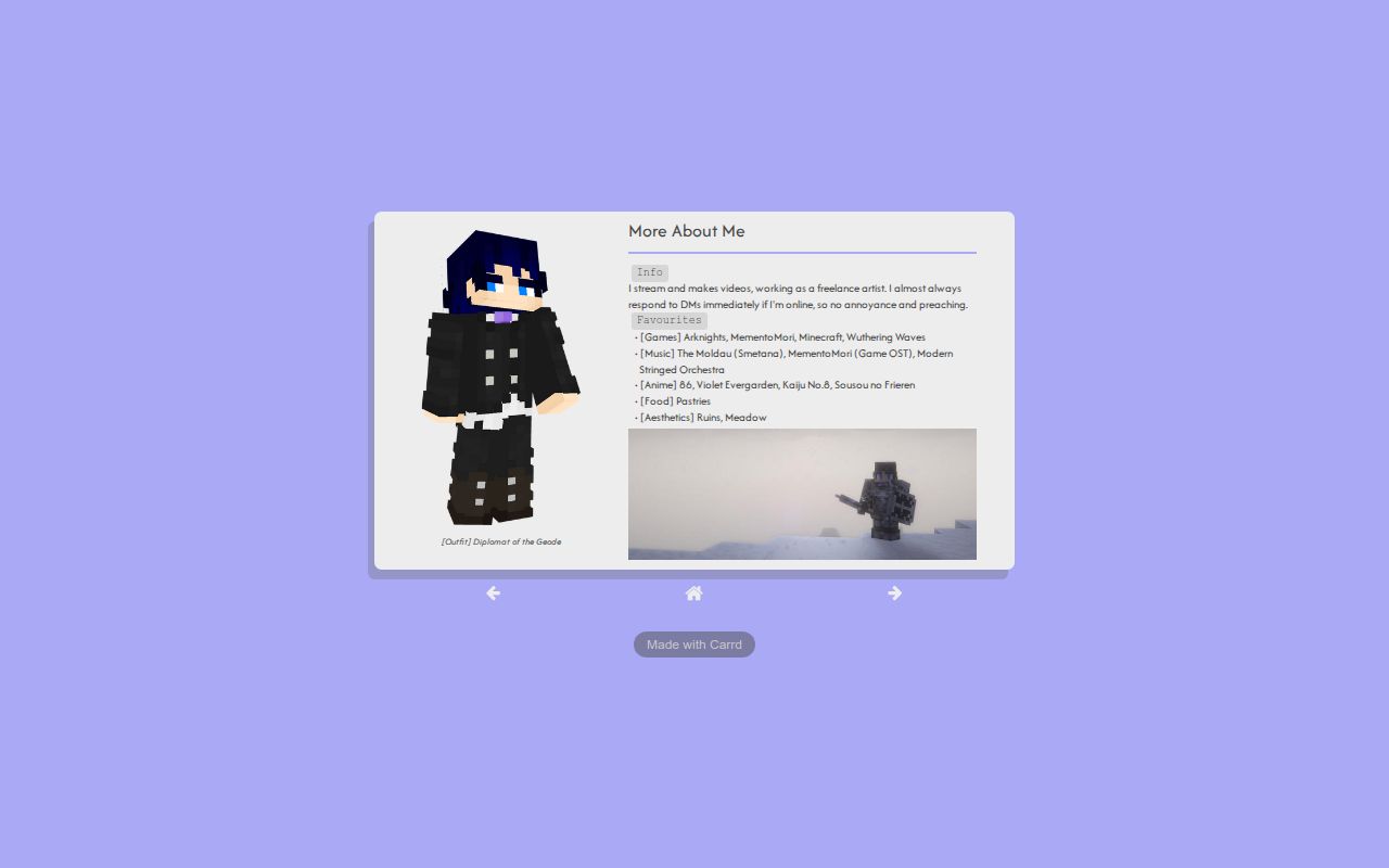 Player | Misc. About Me